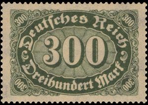 Sello: Mark Numeral (Alemania, Reino(Digits in a crosswise oval) Mi:DR ...