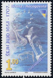 Stamp: 350 Years of Birth of Mustafa Ejubovic (Bosnia and Herzegovina ...