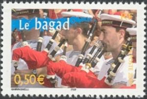 Stamp: Bagad (France(Portraits of Regions 3 - France to Live) Yt:FR ...