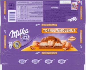 Chocolate Wrapper: Milka Toffee Wholenut (Mondelez Österreich ...