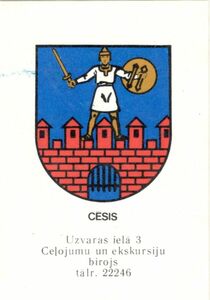 Calendario de Bolsillo: Cesis (Letonia(Coat of Arms) Col:LV-1991-Coat-001