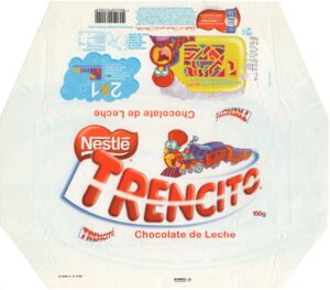 Envoltorio de chocolate: Nestlé Trencito Chocolate de Leche (Nestlé ...