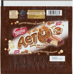 Chocolate Wrapper: Nestlé Aero 2in1 Bubbly Milk & White Chocolate ...