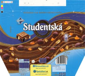 Envoltorio de chocolate: Studentská Pečet Milk with raisins (Nestlé ...