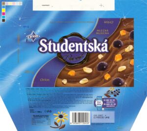 Envoltorio de chocolate: Studentská Pečet Milk with raisins (Nestlé ...