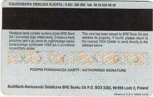 Bank Card: Multibank (BRE Bank SA/MultiBank/mBank, PolandCol:PL-VE-0015.03