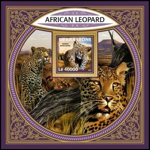 Stamp: Panthera pardus pardus (Sierra Leone(African Leopard (2017)) Mi ...