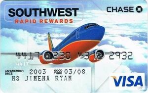 Bank Card: Chase, Southwest Rapid Rewards (Chase Bank USA, N.A., United ...