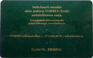Functional Card: Forbes - a Year Subscription (Newspapers and Magazines ...