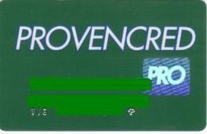 Bank Card: Provencred Pro (Provencred, ArgentinaCol:AR-GM-0002 💳