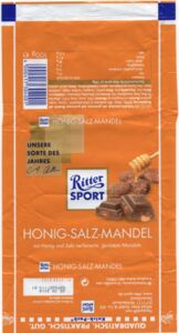 Chocolate Wrapper: Ritter Sport Honey Salt Almonds (Unsere Sorte Des ...
