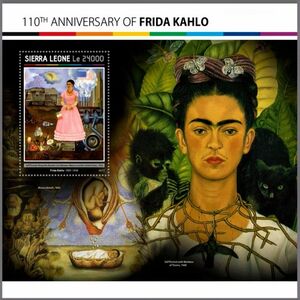 Stamp: Masterpieces of Frida Kahlo (Sierra Leone(Frida Kahlo, 110th ...