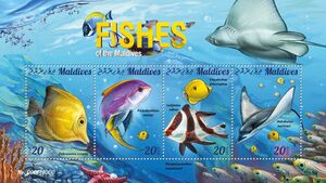 Stamp: Fishes of the Maldives (Maldives(Fishes of the Maldives) Mi:MV ...