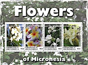 Stamp: Flowers of Micronesia mini sheet (Micronesia, Federated States ...