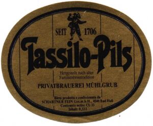 Drink Label: Tassilo-Pils (Brauerei Mühlgrub, AustriaCol:AT-BEER-005844
