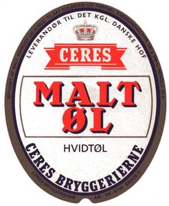 Drink Label: Malt ol (Ceres Breweries, DenmarkCol:DK-BEER-000139