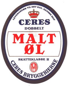 Drink Label: Malt ol (Ceres Breweries, DenmarkCol:DK-BEER-000141