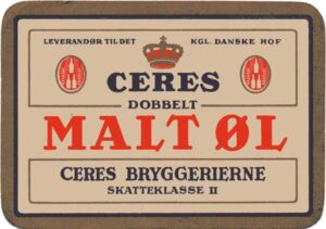 Drink Label: Malt ol (Ceres Breweries, DenmarkCol:DK-BEER-000142