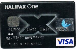 Bank Card: Halifax One (Halifax, United Kingdom of Great Britain ...