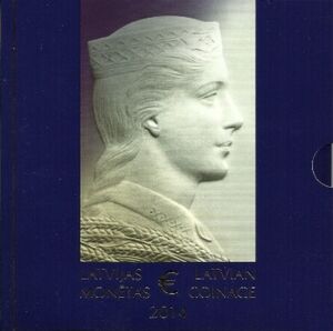 コイン: Various Euro (Mint Set 2014 - Circulation coins) (ラトビア(2014~Today ...