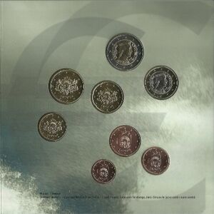 コイン: Various Euro (Mint Set 2014 - Circulation coins) (ラトビア(2014~Today ...