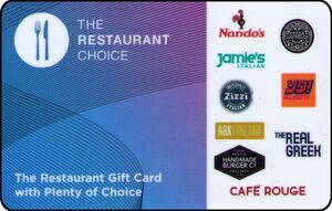 Gift Card: The Restaurant Choice (The Restaurant Choice, United Kingdom ...
