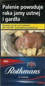 Cigarette Pack: Rothmans red 100's (PolandCol:PL-CT-0273