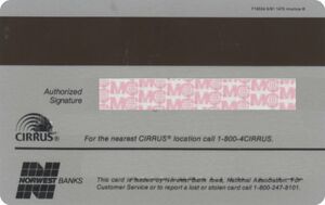Bank Card: Norwest Banks MC - Map (Norwest Bank, United States of ...