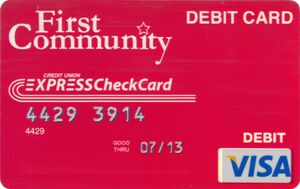 Bank Card: Express Check Card (First Community CU, United States of ...