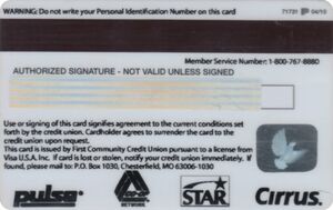 Bank Card: Express Check Card (First Community CU, United States of ...