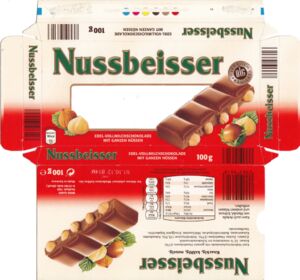 Chocolate Wrapper: Nussbeisser Edel-Vollmilchschokolade mit ganzen ...