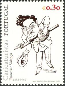Stamp: Francisco Valenca (Portugal) (Caricaturists Portuguese) Mi:PT ...
