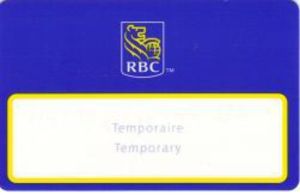 Bank Card: RBC Temporary (Royal Bank of Canada, CanadaCol:CA-PL-0002 💳