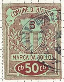 Stamp: Biasca (Switzerland: Revenue Stamps(Revenue - Biasca) Col:CH-GEB ...