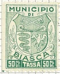 Stamp: Biasca (Switzerland: Revenue Stamps(Revenue - Biasca) Col:CH-GEB ...