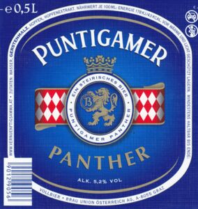 Drink Label: Puntigamer Panther (Brauerei Puntigam, AustriaCol:AT-BEER ...
