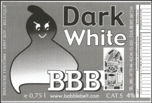 Drink Label: BBB Dark White (Brasserie FantÔme, BelgiumCol:BE-BEER-017924