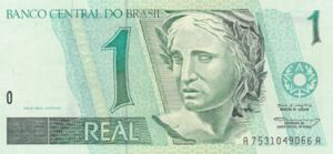Banknote: 1 Real (Brazil(1994-2012 ND "Real" Issue) Wor:P-243e,Ww :C245