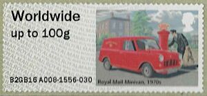 Stamp: Royal Mail Minivan, 1970s (United Kingdom of Great Britain ...