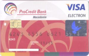 Bank Card: ProCredit Bank Visa (ProCredit Bank, North MacedoniaCol:MK ...