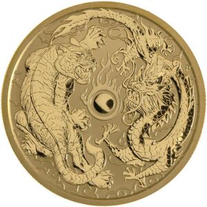 Coin: 100 Dollars (Australian Dragon and Tiger) (Australia(Bullion ...
