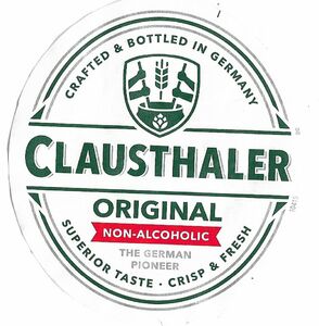Drink Label: Clausthaler Original, non alcoholic (Binding-Brauerei AG ...
