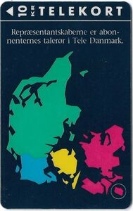 Tarjeta Telefónica: Map Of Denmark (Tele Soenderjylland, Dinamarca(Tele ...