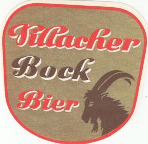 Etiqueta de bebida: Villacher Bock Bier (Brauerei Villach, AustriaCol ...