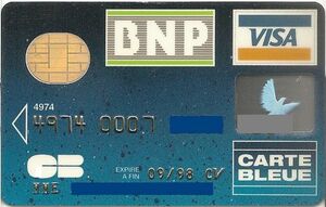 Bank Card: Bnp Cb (BNP Paribas, FranceCol:FR-VI-0131