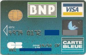 Bank Card: Bnp Cb (BNP Paribas, FranceCol:FR-VI-0132