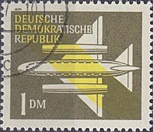 Stamp: Stylised Aeroplane (Germany, Democratic Republic (DDR)(Stylised ...