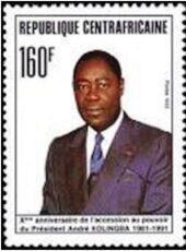 Stamp: André Kolingba (Central African Republic(Fameus People (1992 ...