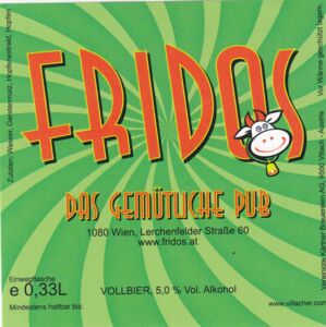 Drink Label: Villacher Fridos (Brauerei Villach, AustriaCol:AT-BEER ...