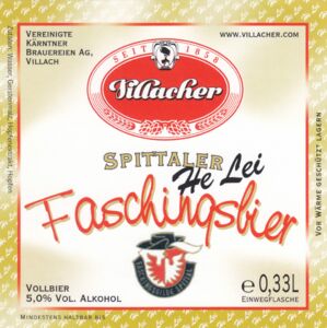 Drink Label: Villacher Spitaler Faschingsbier (Brauerei Villach ...